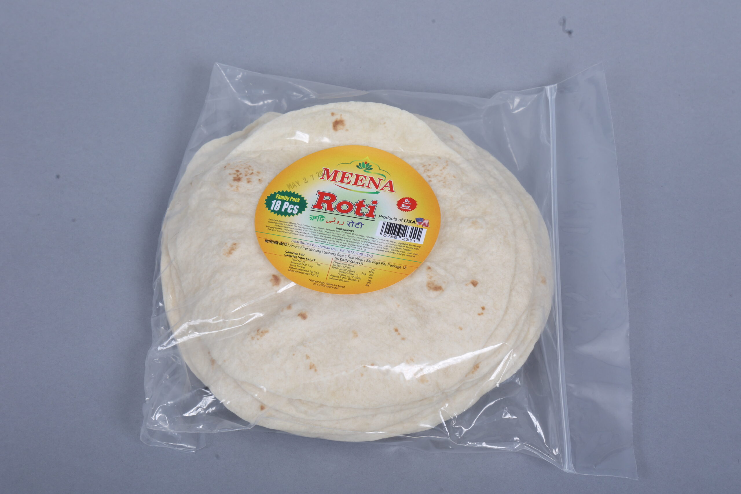 WHITE FLOUR ROTI(20pc) - Meena USA